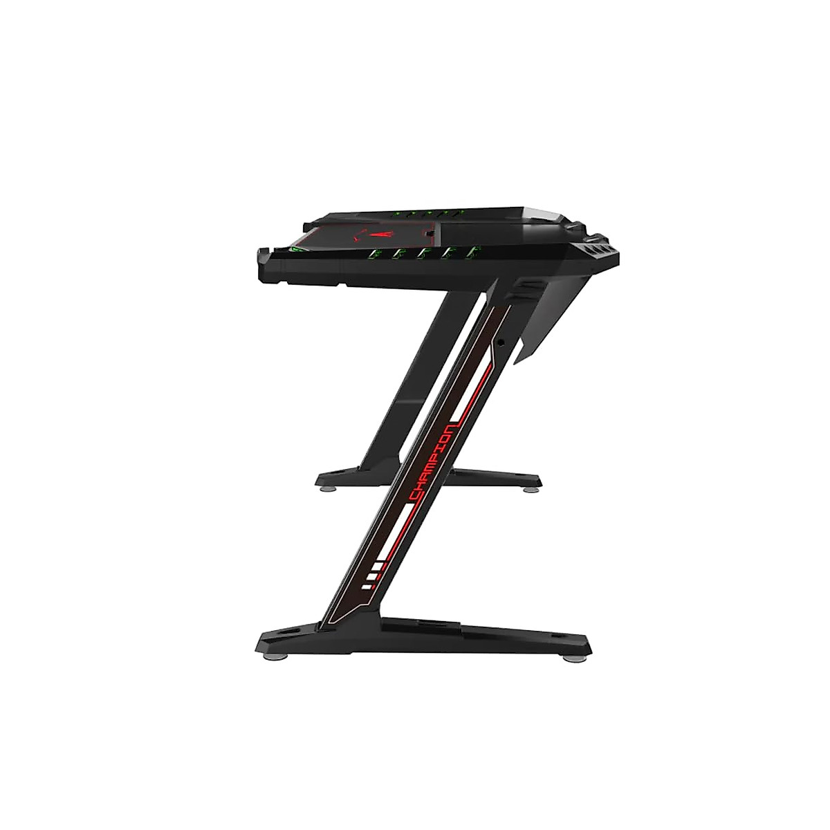 EUREKA ERGONOMIC Gaming Desk with led Lights, Multi-Functional Gaming Computer Table with Retractable Cup Holder Headset Hook for Men Boyfriend Female Gift，50 inch