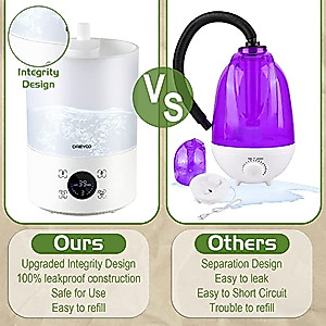 Smart Reptile Fogger Humidifiers with Humidity Control, Reptile Terrarium Humidifier Smart Touch, 3 Grades Adjustable Fogger with Hose for Reptile Amphibians Herps Snakes Plants