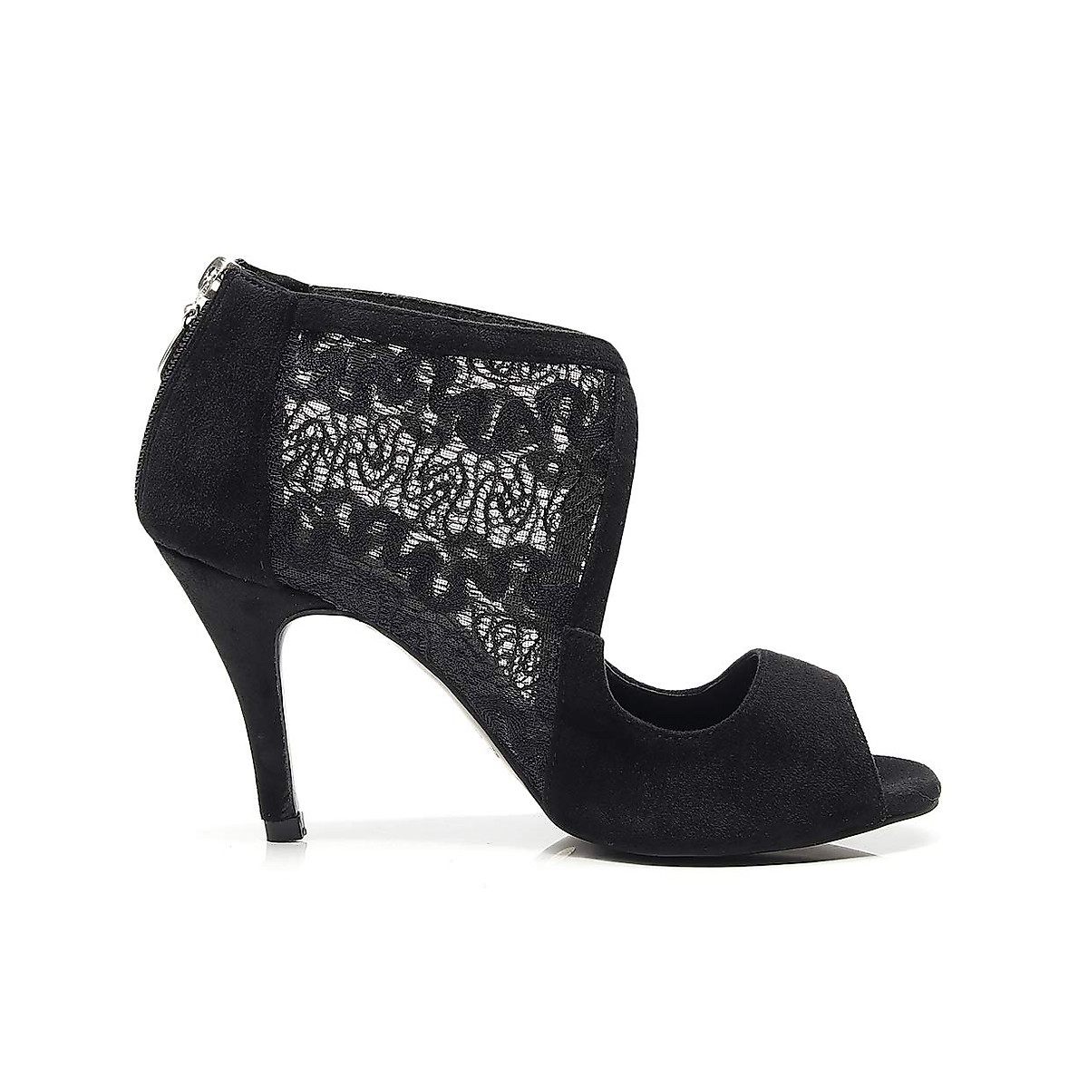 Goettin Ballroom Dance Shoes Women Heel Sandals Women Latin Salsa Bachata Performance Dance Shoes Suede Sole Wedding Dancing Shoes 10 cm Heel