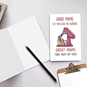 Funny Mother’s Day Card for Wife, First Birthday Card for Mom, Unique Mothers Day Cards Gifts for Women, Cute Mother Birthday Card from Daughter Son