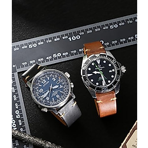 REZERO Quick Release Watch Band, Top Grain Leather Watch Straps, Italian Calfskin Watchbands Replacement 18mm 19mm 20mm 21mm 22mm 23mm 24mm for Men, Women