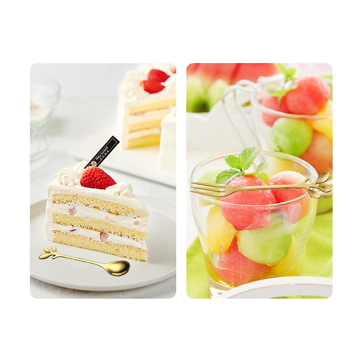 10Pcs Gold Coffee Spoons Set, 4.72inch Leaf Mini Espresso Tea Stir Spoon for Coffee Bar Charcuterie Board, Stainless Steel Small Dessert Demitasse Spoons for Sugar,Ice Cream, Cake (Heavy)