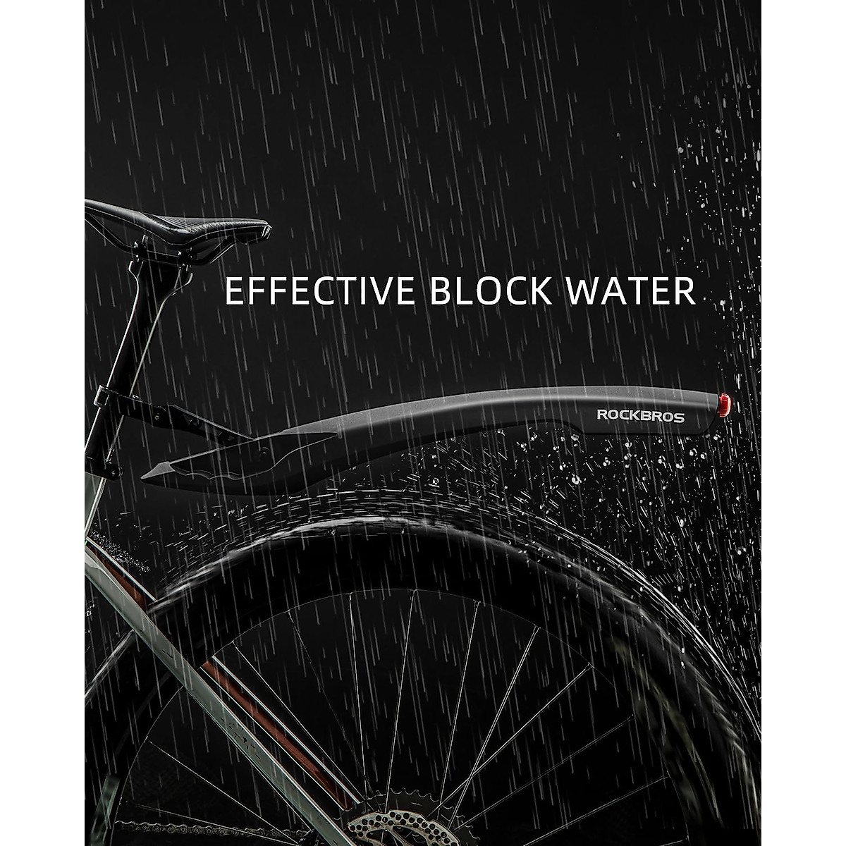 ROCKBROS Bike Fender Adjustable Bicycle Fender Fits 26"- 29" Mountain Bike