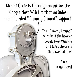 The Nest WiFi Pro Genie Wall Mount Outlet Holder Stand (3-Pack) | Lowest Profile | Open Access | No Messy Screws or Tape | Reinforced Support | Horizontal and Vertical Outlets
