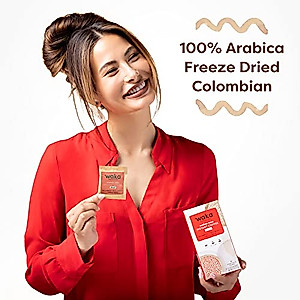 Waka Quality Instant Coffee — Decaffeinated Medium Roast — Arabica Beans & Freeze Dried — 8 Packets for Hot or Iced Premium Instant Coffee