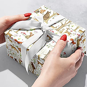 Jillson Roberts 6 Roll-Count Baby Gift Wrap Available in 5 Different Designs, Fairytale Forest
