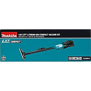 Makita XLC02R1B 18V LXT Lithium-Ion Compact Cordless Vacuum Kit (2.0Ah)