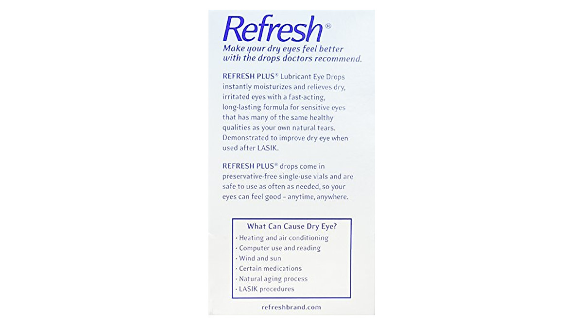 Refresh Plus Lubricant Eye Drops - Preservative-Free Relief for ...