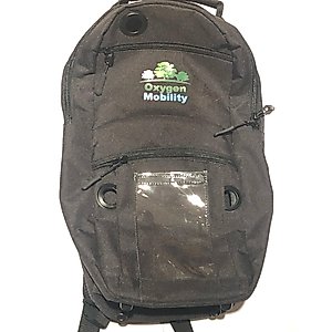 Oxygen Mobility O2Go Backpack, Black, 16 inches T x 7 inches W x 4 inches D