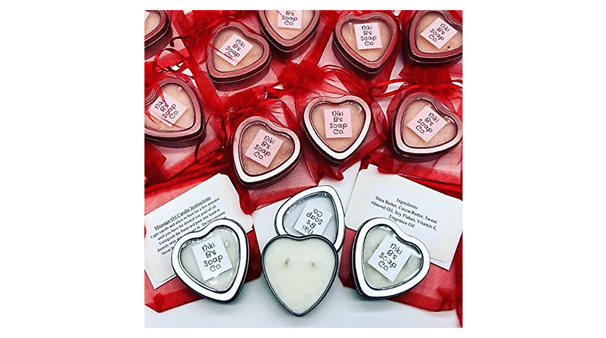 Thintinick 25-Pack Heart Shaped Metal Tins for DIY