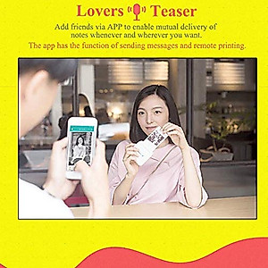 XWWDP Portable Mini Pocket Label Sticker Receipt Printer, Photo Printer,Compatible with Devices System for Child Painting Women Men Gift