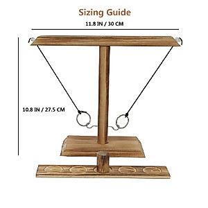 Ring Toss Games for Adults, Fun Hook and Ring Game, Handmade Wooden Interactive Game for Home, Bars and Party 2023 Newly Classic Large Size