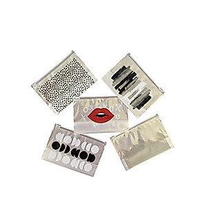 Makeup And Accessory Bags, Contain The Clutter, Use in Gym, Airport, Poolside, Desk, Date Night, Brushes, Lotion (15 Designs Bags) (Chic Collection)