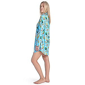 Marvel Avengers His and Hers Matching Sleep Set Womens Night Shirt Blue X-Small