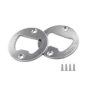 Biaungdo 20PCS 40mm Wall Mounted Bottle Opener Round Bottle Opener Inset with Screws for Beer Cap Coke Bottle