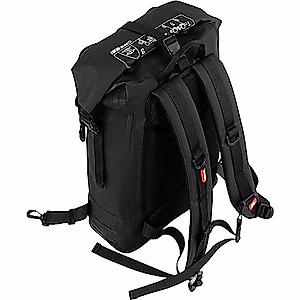 Cressi Waterproof Backpack - Watertight Zipper, Padded Shoulder, and Back Strap- Designed for Fixing to D-Rings on iSUP Boards - Spidy Dry: Designed in Italy,Black
