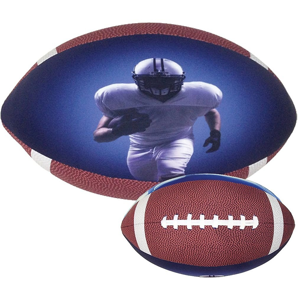 iscream Game On! Photoreal Football Shaped 16" x 12" x 12" Microbead Accent Pillow