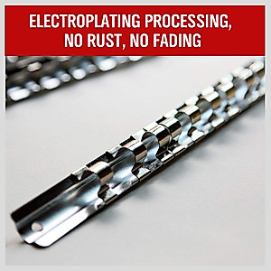 Socket Organizer Set, SEDY 3-Piece Metal Socket Holders/Socket Sliding Rail, 1/4-Inch, 3/8-Inch, 1/2-Inch