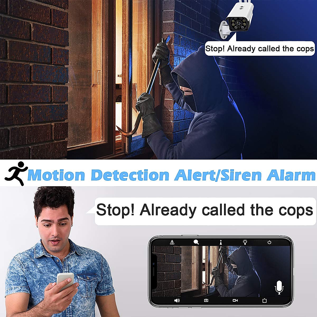 Cellular Camera Outdoor, 4G Camera for Security with 1080P for Night Vision, Cellular Security Camera with Motion Detection Alert for Home Security, 4G Cellular Camera Surveillance for 2 Way Audio