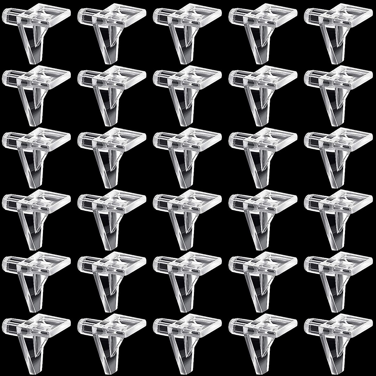 125 Pieces 5 mm Clear Plastic Shelf Support Pegs Holder for Cabinet Furniture Shelf Pin Bookshelf Bracket Easy to Install Nail