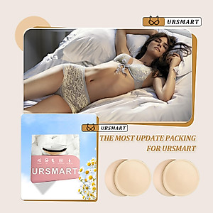 URSMART 6 Pairs Round Bra Inserts Pads, Removable and washable Bra Cups Inserts for Bikinis Top Swimsuit Sport Bra (Ａ/B Beige)