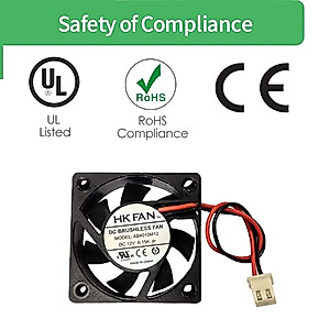 40mm x 40mm x 10mm 4010 12V 0.15A DC Brushless Ball Bearing Cooling Fan 2pin AB4010M12 UL TUV