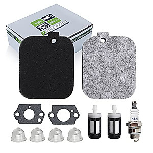 partszen 4229 120 1800 Air Filter for Stihl BG45 BG46 BG55 BG65 BG85 SH55 SH85 BR45C Blower with Fuel Filter Spark Plug Primer Bulb Tune Up Kit, 2 Pcs