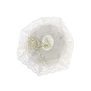 Lito First Communion Candle Set for Girls - White Candle Set Kit for Holy 1st Communion with Figurine - Spanish