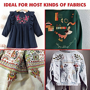 Superpunch Fusible Iron On No Show Mesh Embroidery Stabilizer, 1.5 Oz Lightweight Embroidery Backing Stabilizer-12 Inch x 10 Yard, SuperStable White Stabilizer for Embroidery Machine, Made in USA