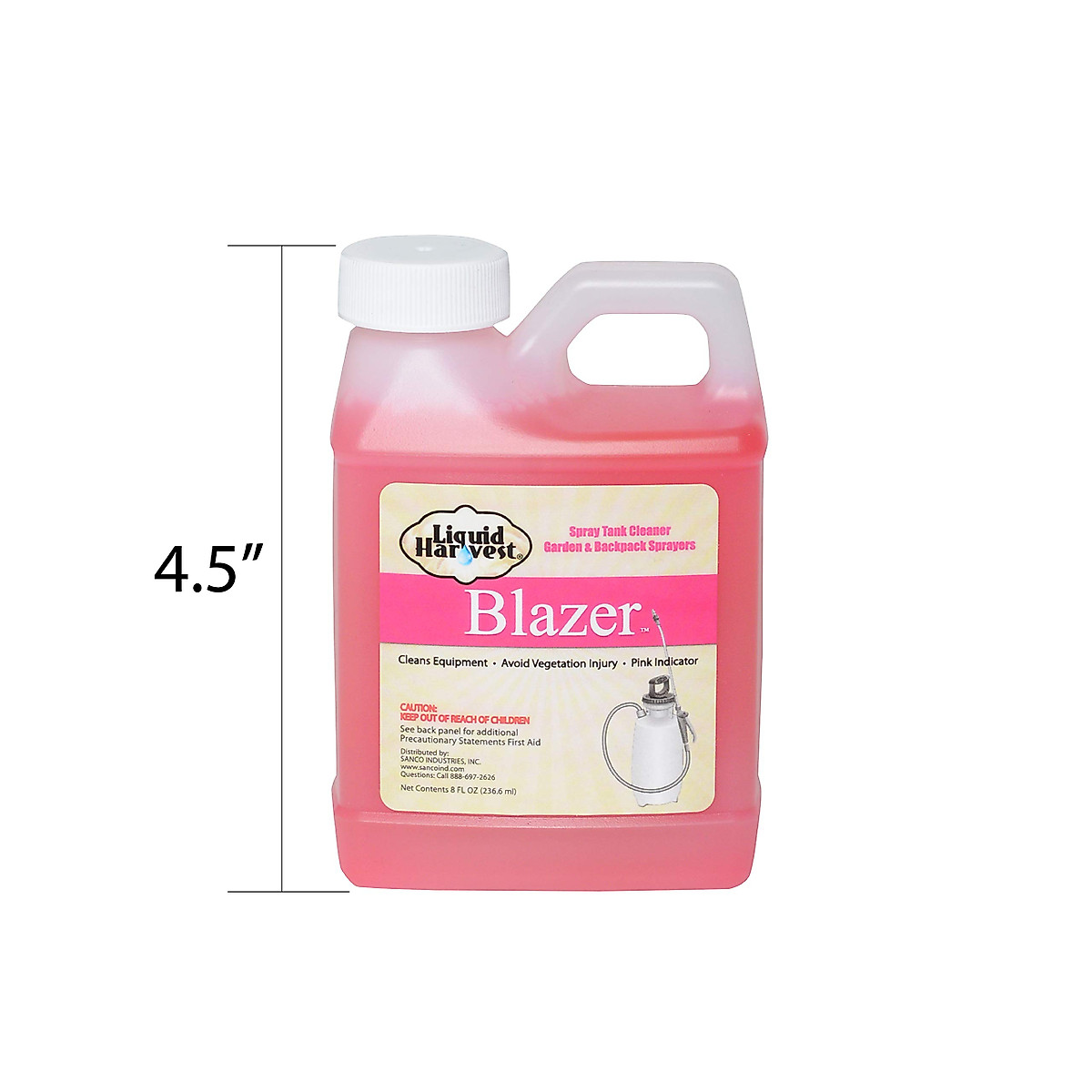 Liquid Harvest Blazer Spray Tank Cleaner, (8oz), for Cleaning All Chemical Solution Residue - Spray Tank Cleaner for Gardening and Lawn