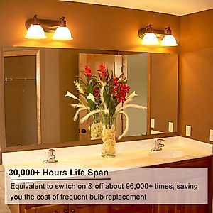 Vinaco E12 LED Bulb, 2 Pack E12 Candelabra Bulb 40 Watt Warm White 3000K, High Brightness 400LM & 25000+ Long Lifespan E12 Bulb, E12 Candelabra Base, E12 Light Bulb Great for Ceiling Fan Light Bulb