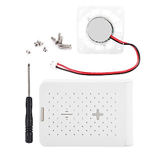 ABS Protective Case for Raspberry Pi 4, Raspberry Pi Case with Cooling Fan, Raspberry Pi 4 Heatsink, Enclosure for Raspberry Pi 4 Model B (Black)