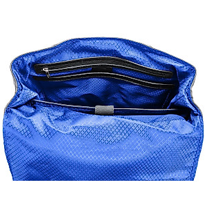 McKleinUSA Element Pebble Grain Calfskin Leather 17" Leather Two-Tone Flap-Over Laptop & Tablet Backpack Black (18472)