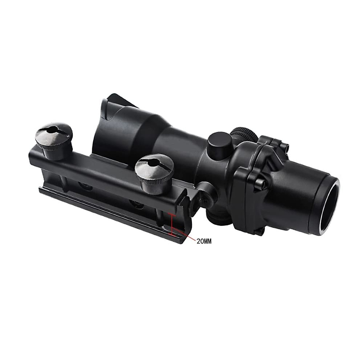 HWZ 4x32 Scope 4x32 Sight Real Red Illuminated Fiber Optic Scope (red)