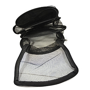 Natural Buy 9 Inch 3 Level MICRO Hanging Dry Net Indoor/Closet Drying Rack for Herbs, Organizer, Freshner - Black Mash Screen with Top-to-Bottom Zipper - Apartment Size with Zipped Storage Pouch