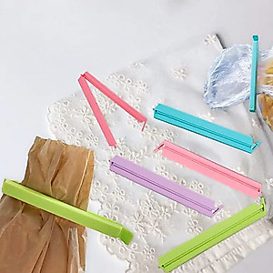 12pcs Food Bag Sealing Clips, 3 Size Chip Clips, Multi-Colors Fresh-Keeping Clamp for Snack Bag