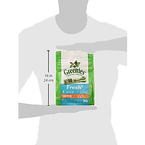 Greenies Petite Natural Dental Care Dog Treats Fresh Flavor, 12 oz. Pack (20 Treats)