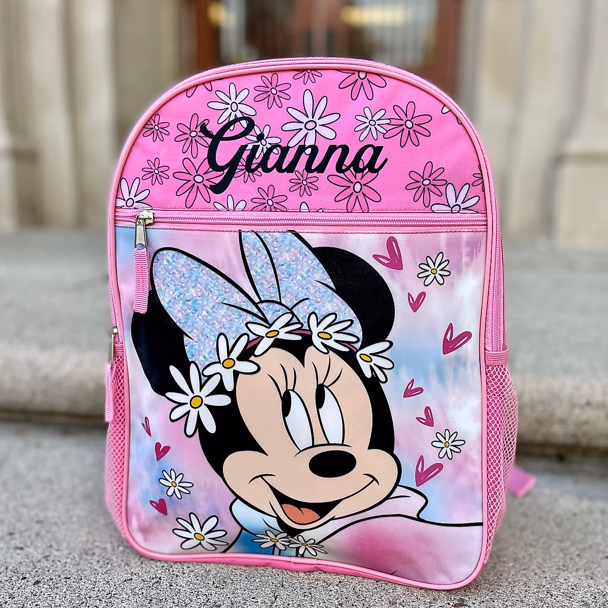 Personalized 16 Inch License School Backpack - Disney Minnie Mouse