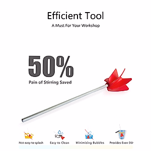 Bicafa 2packs 1 Gallon Paint Mixer for Drill Works with all 3/8 inch and Larger Drills, Resin Epoxy Mixer, Paint Mixer Drill Bit, Drill Mixer Attachment with Paddle Design Fits1 Gallon