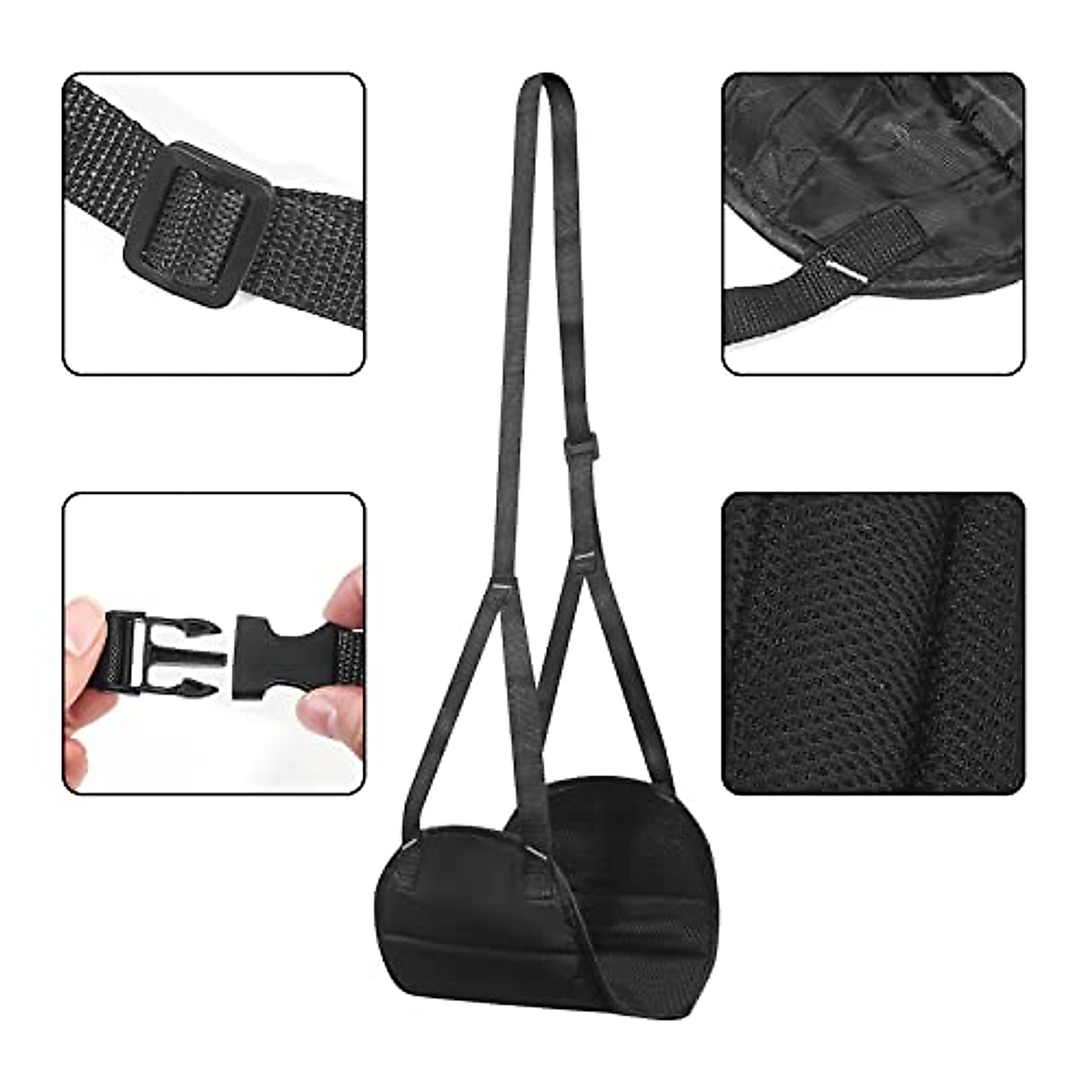 Airplane Footrest, Airplane Travel Foot Rest, Portable Travel Foot Hammock, Airplane Travel Accessories, Adjustable Flying Foot Rest for Airplane Travel, for Long Flight Bus Train Office Home