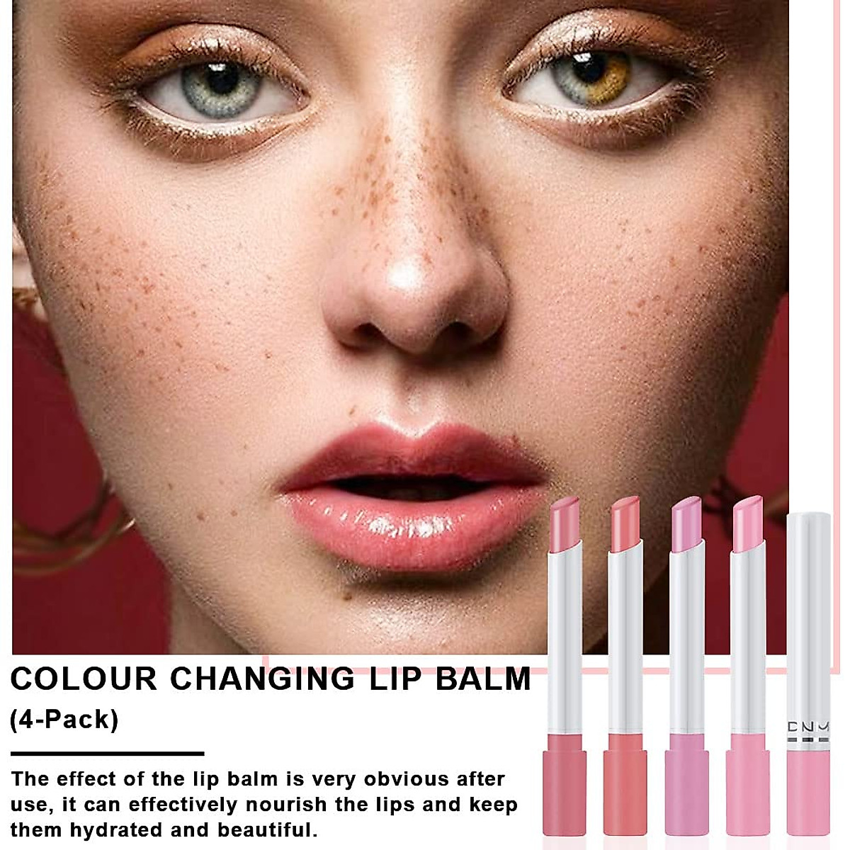 BINGBRUSH 4Pcs Color Changing Lipstick,Smoke Pipe PH Mood Long Lasting Labiales Lip Care Moisturizer Lip Balm Korean Magic Lip Gloss Tinted Stain Makeup Set for Women
