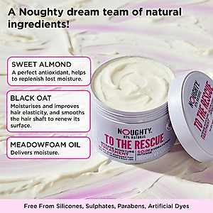 Noughty 97% Natural To The Rescue Treatment Mask, Hydrating Formula for Dry, Frizzy and Damaged Hair, with Sweet Almond and Black Oat, Sulphate Free Vegan Haircare 300ml