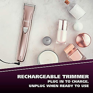 Wahl Pure Confidence Rechargeable Electric Razor, Trimmer, Shaver, & Groomer for Women with 3 Interchangeable Heads - Model 9865-2901V