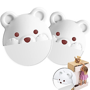 Child Safety Cabinet Locks, Cabinet Wall Anchors Protect Toddler and Pet from Falling Furniture, 2-Pack Baby Anti-Tip Furniture Anchor Straps, for Cabinets Drawers Fridge, Easy Installation（White）…