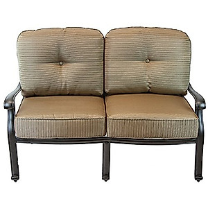 Theworldofpatio Elizabeth Cast Aluminum Powder Coated 8pc Deep Seating Set with Adjustable Club Chairs - Antique Bronze