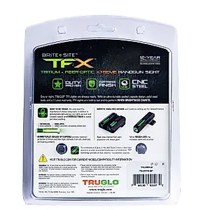 TRUGLO TFX Handgun Sight | Durable Shock-Resistant Compact Brightly Glowing Tritium & Fiber-Optic Xtreme Day/Night Sight, Compatible with Steyr Mannlicher Handguns