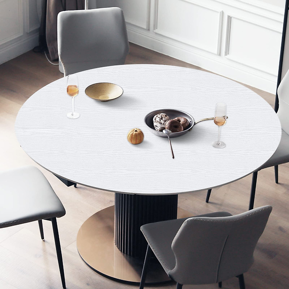 Abyssaly ﻿White Contact Paper 15.7" X 118",Peel and Stick Waterproof Vinyl Wallpaper Without Passing Through The Primary Colors,White Real Wood Grain Wallpaper for Cabinets Kitchen Furniture