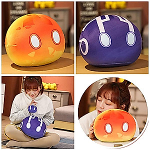 Zazzer Genshin Impact Plushies Set of 7 Cartoon Animal Slime Toys (3.9" Polyester, Machine Washable)