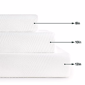 ZINUS 12 Inch Green Tea Essential Memory Foam /Bed-in-a-Box/Affordable Mattress/CertiPUR-US Certified, Queen, White