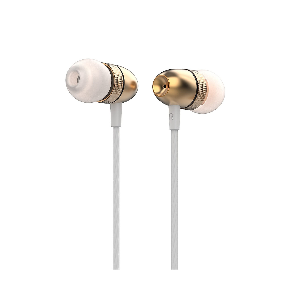 Betron ELR50 Headphones Earphones Wired with Noise Isolating in-Ear Earbuds, Gold